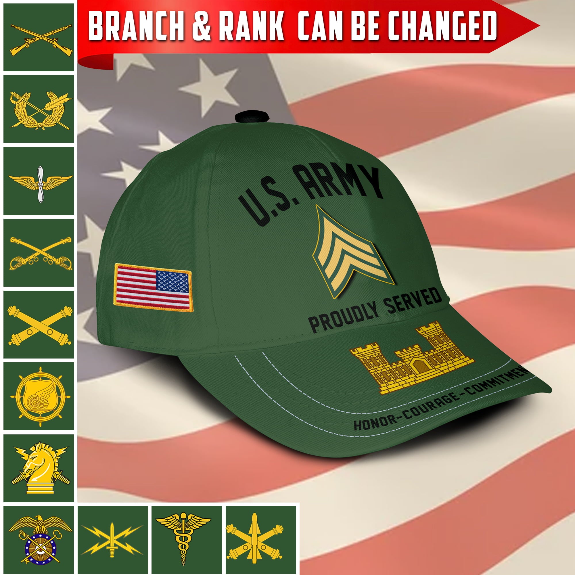 US Military All Over Print Cap – Amazing Customize