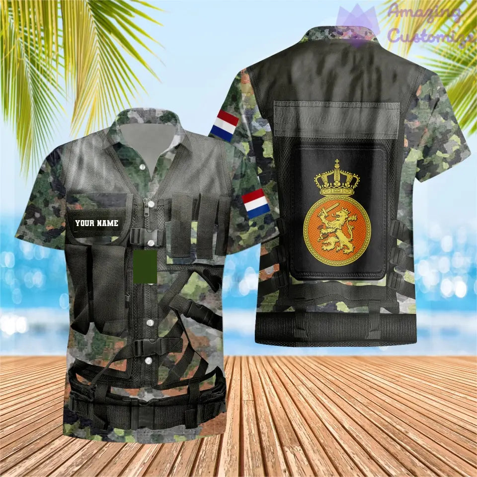 Personalized Netherlands Soldier/ Veteran Camo With Name And Rank Hawa ...
