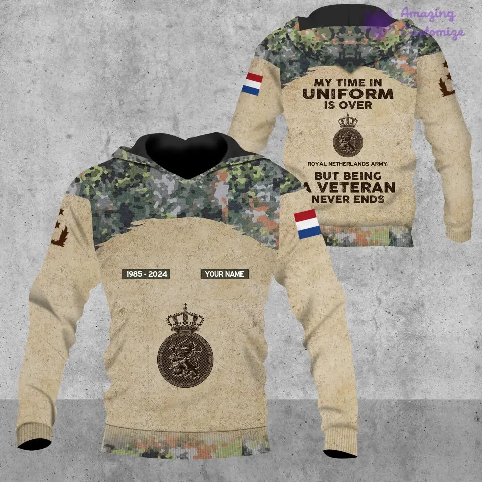 Personalized Netherlands Soldier/Veteran Camo with Name, Year and Rank ...