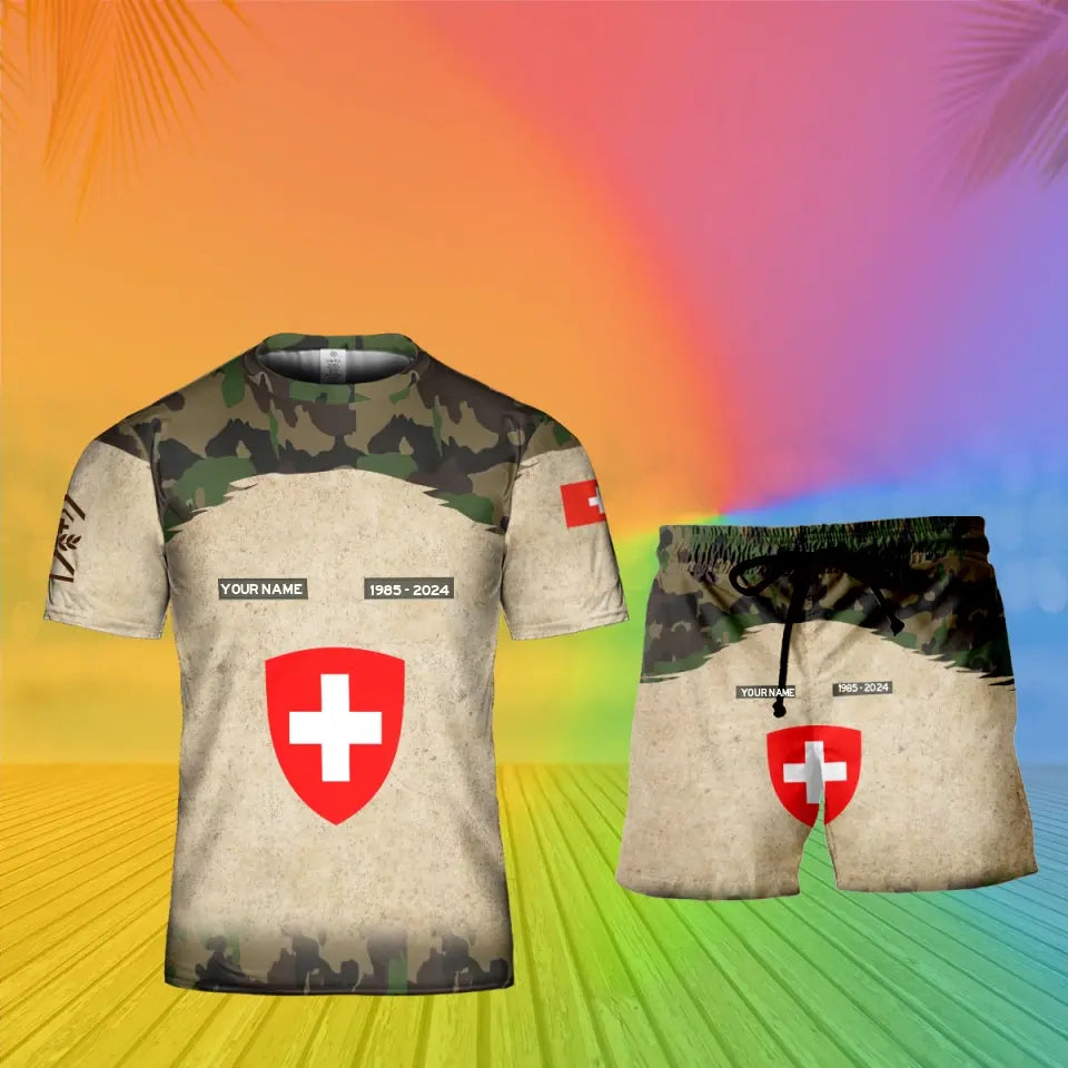 Personalized Swiss Soldier/ Veteran Camo With Name, Year And Rank Comb ...