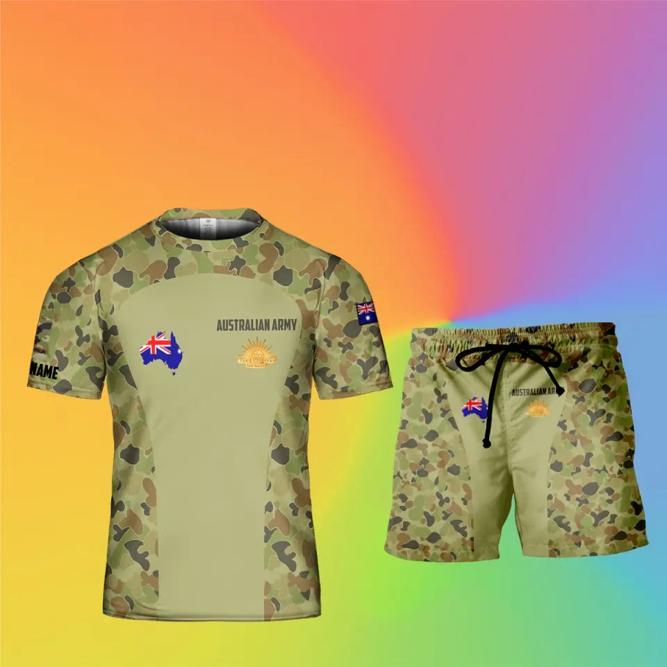 Personalized Australia Soldier/ Veteran Camo With Name And Rank Combo ...