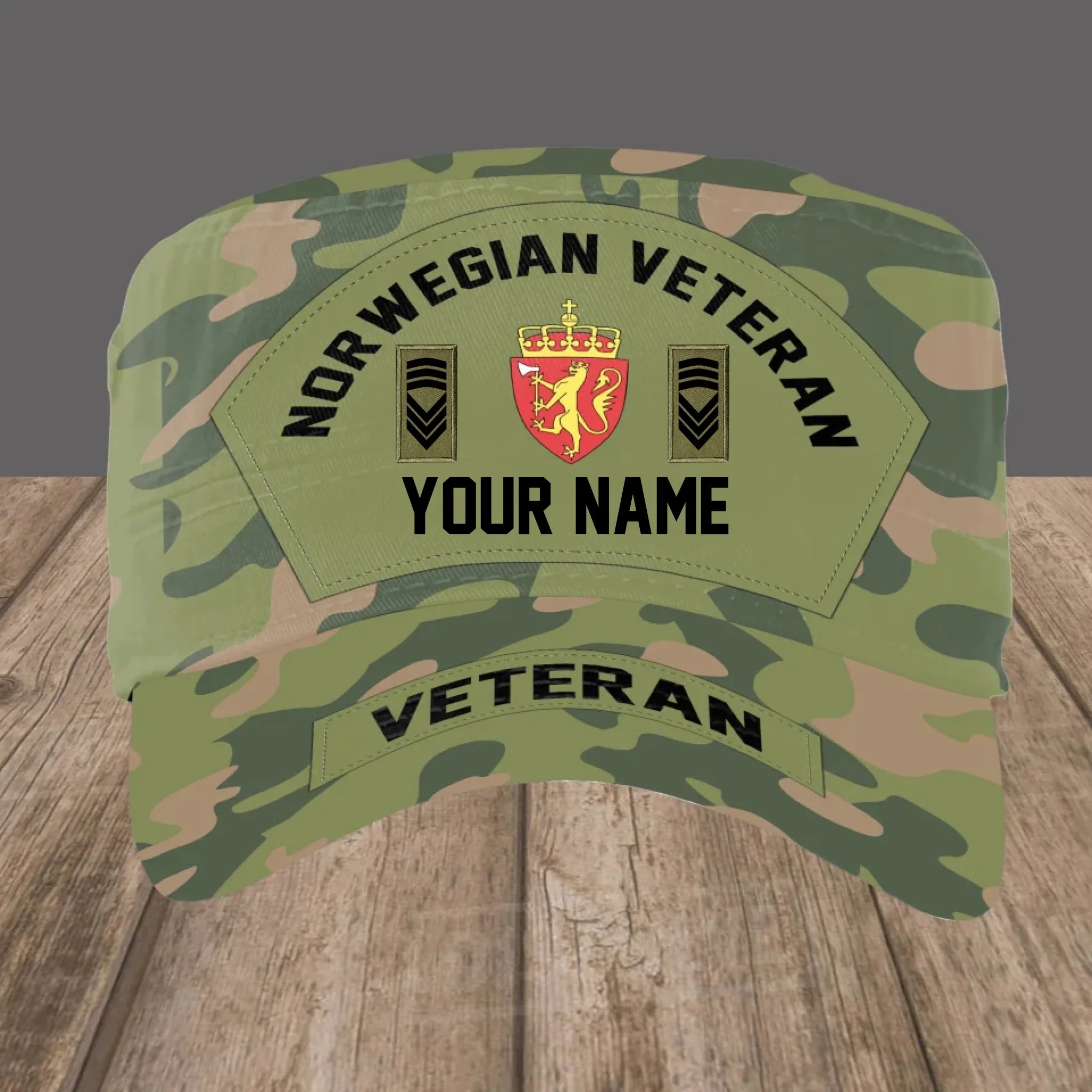 Personalized Norway Soldier/ Veteran With Name And Rank Military Cap ...