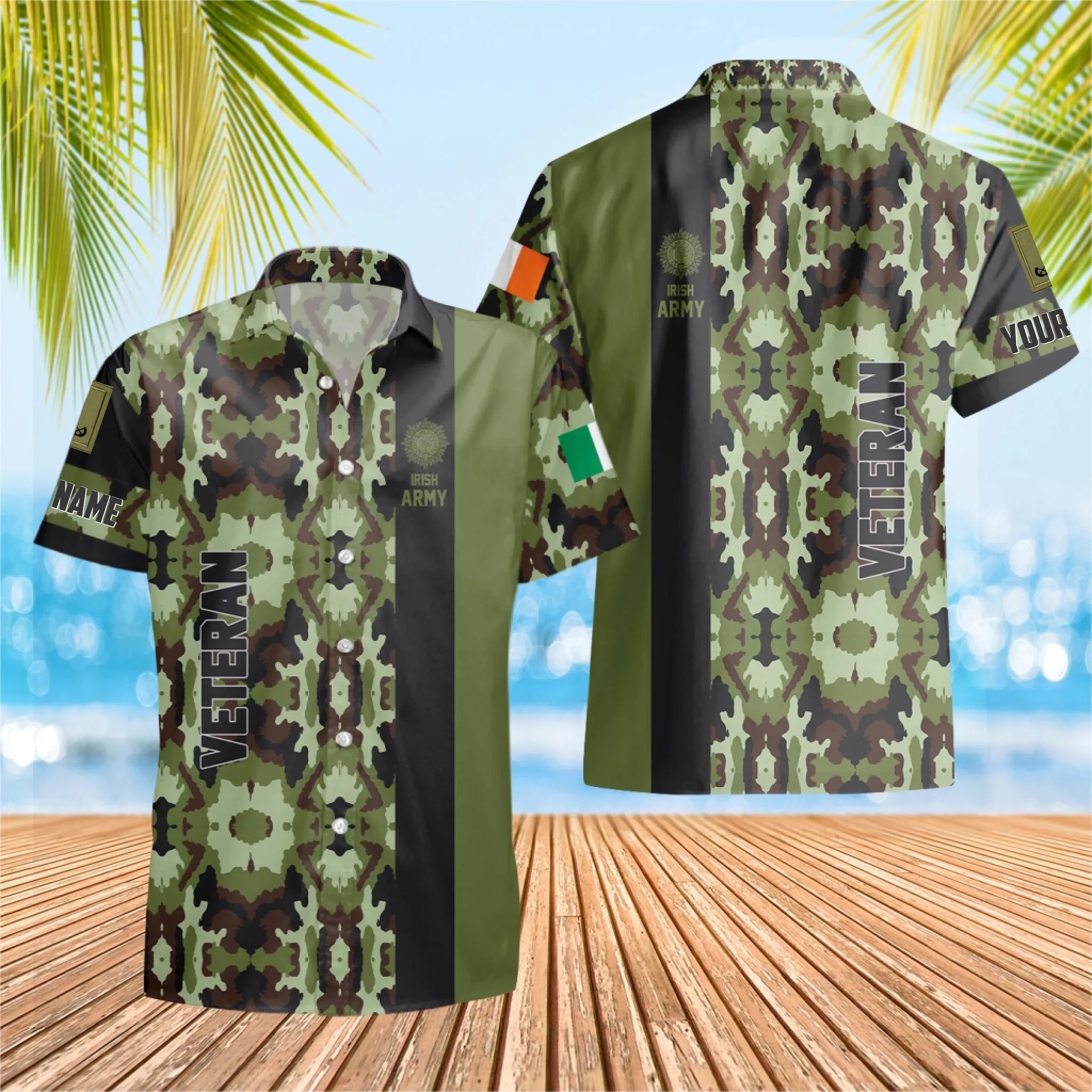 Personalized Ireland Soldier/Veteran Camo with Name and Rank Hawaii Al ...