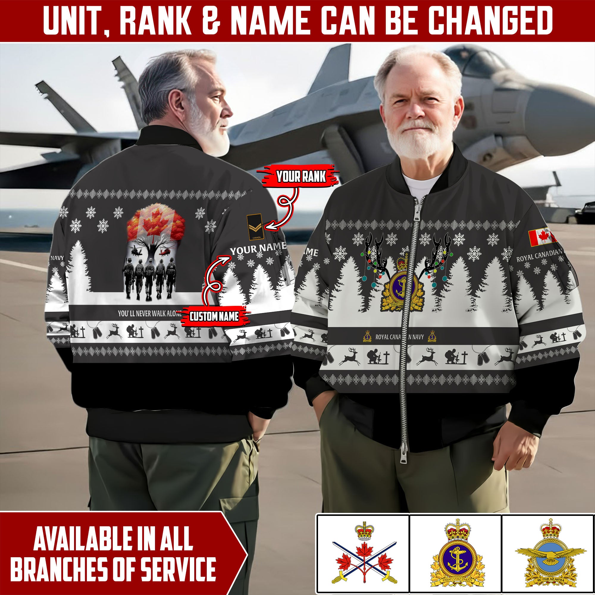 Personalized Canada Soldier/Veteran Camo with Name And Year Sweater Al ...