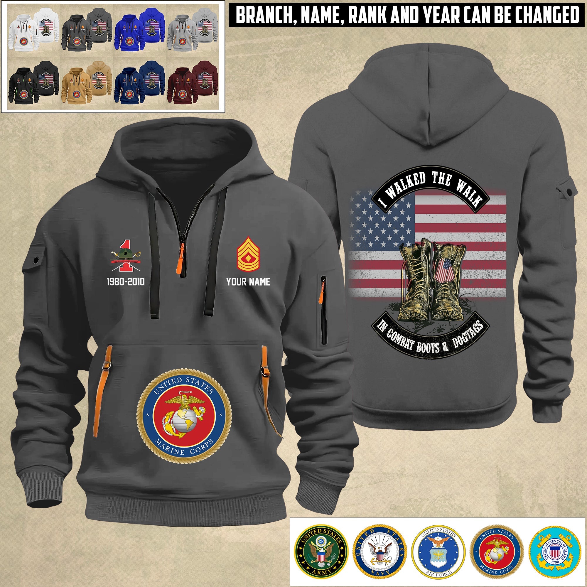 Marines Battalions - Personalized US Soldier/ Veteran With Name And Ra ...