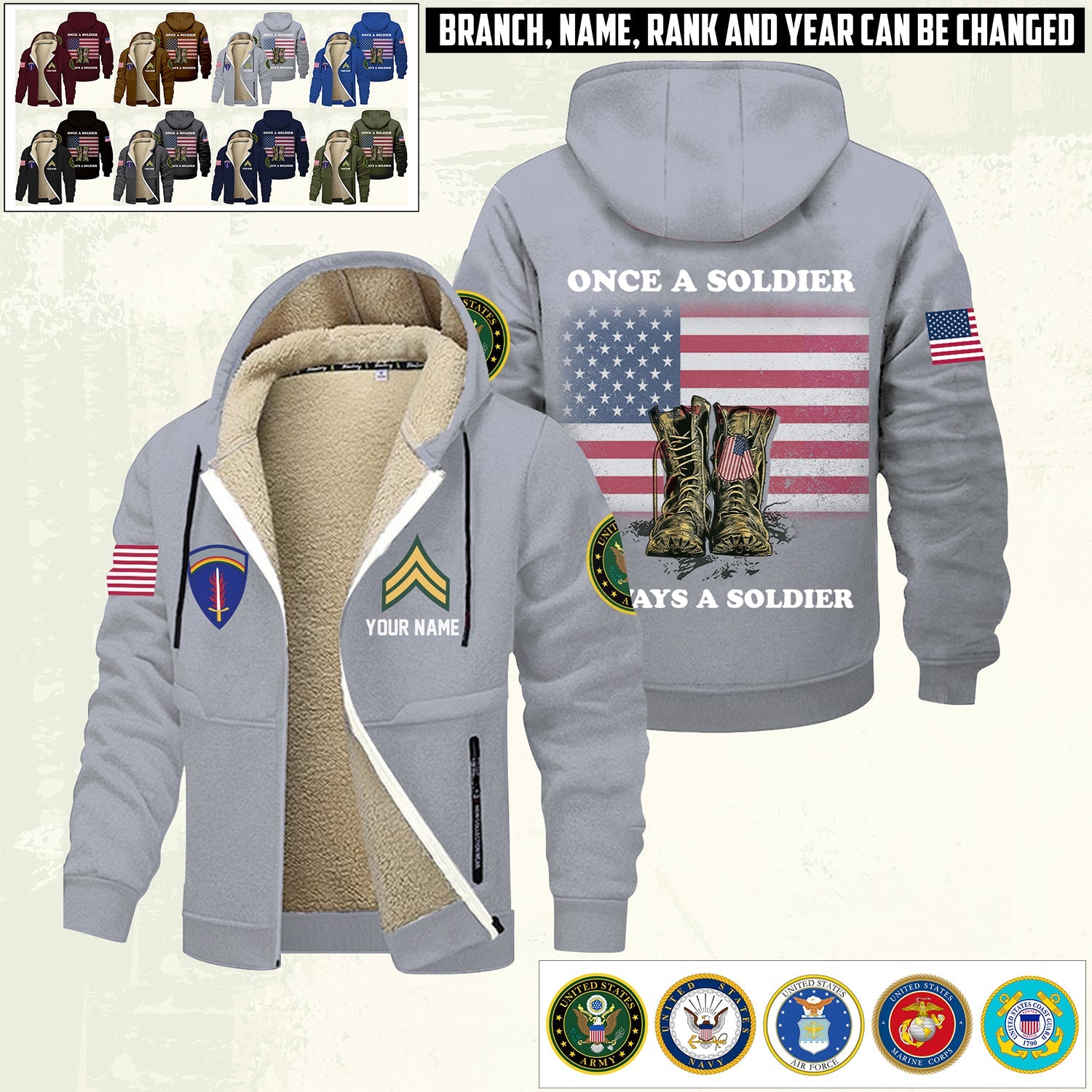 Army Division - Personalized US Soldier/ Veteran With Name And Rank Ho ...