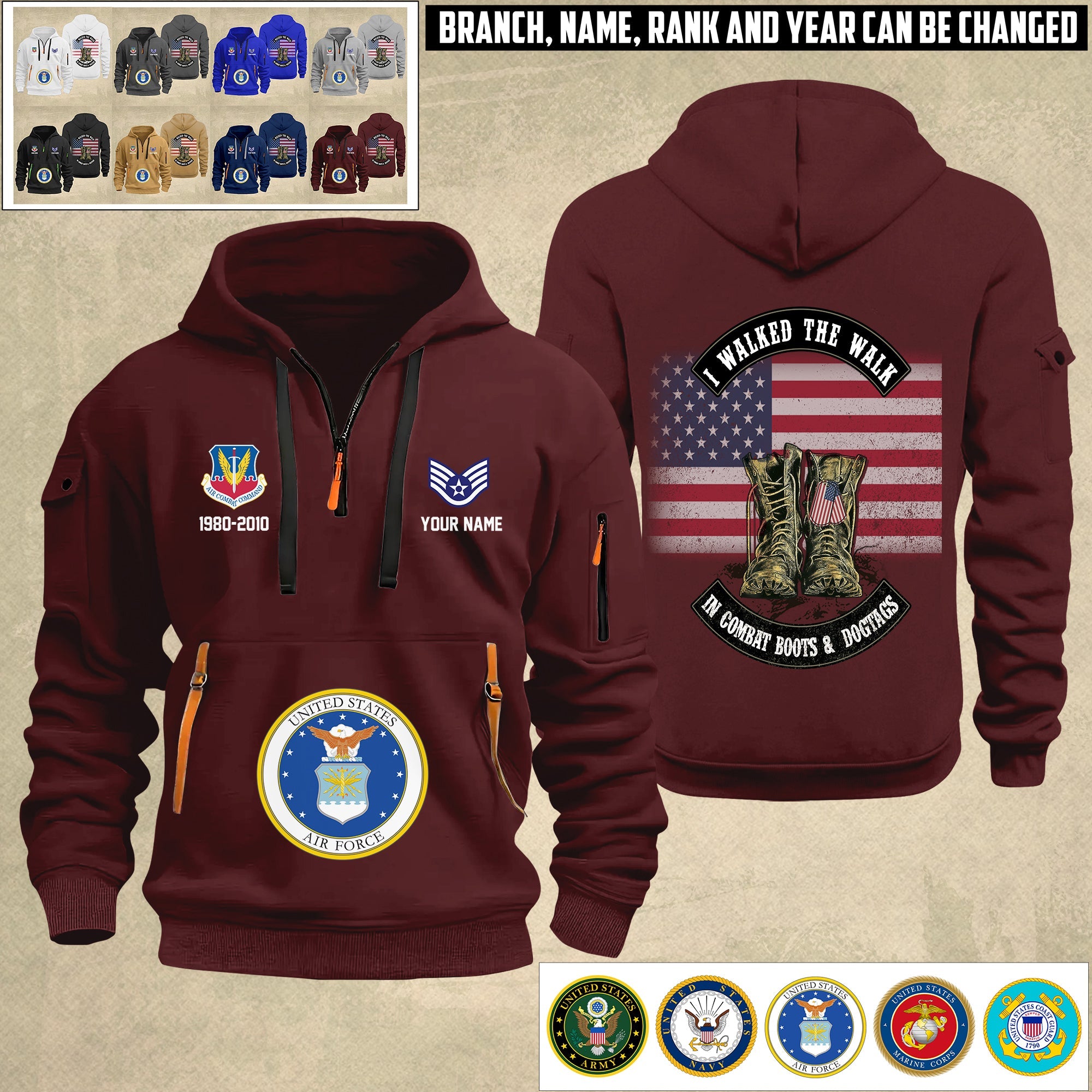Air Force Command - Personalized US Soldier/ Veteran With Name And Ran ...