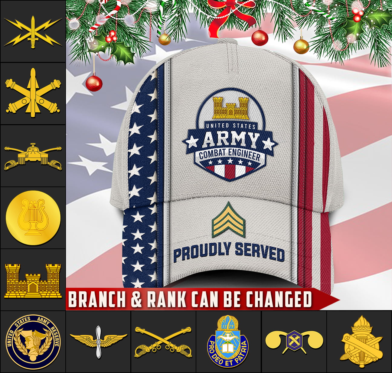 US Military – Army Branch All Over Print Cap – Amazing Customize