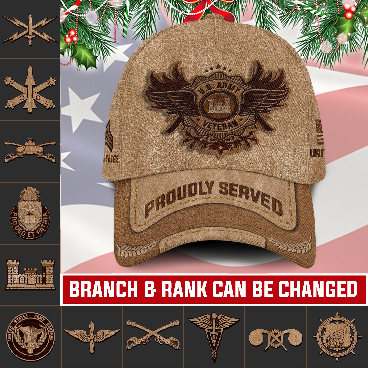 US Military – Army Branch All Over Print Cap – Amazing Customize