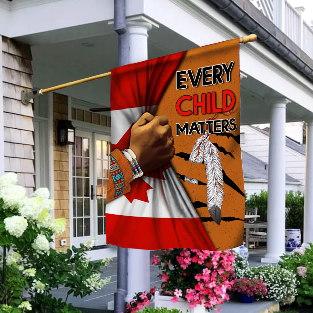 Every Child Matters Flag Inside Canada Flag Support Orange Day Every C ...