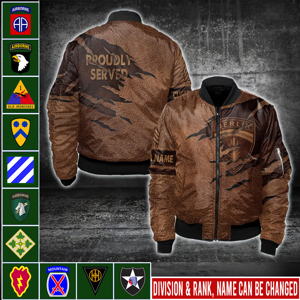 US Military – Army Division All Over Print Bomber Jacket – Amazing ...