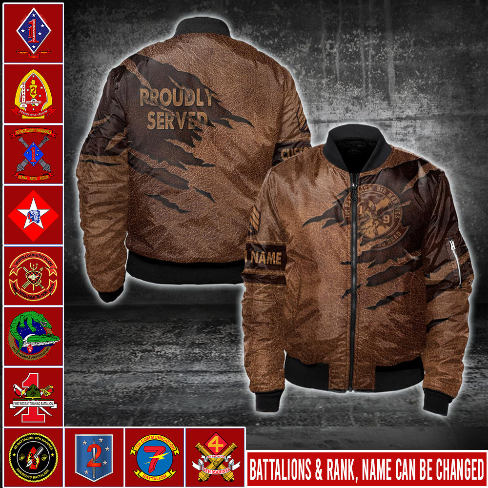 US Military – Marine Battalion All Over Print Bomber Jacket – Amazing ...