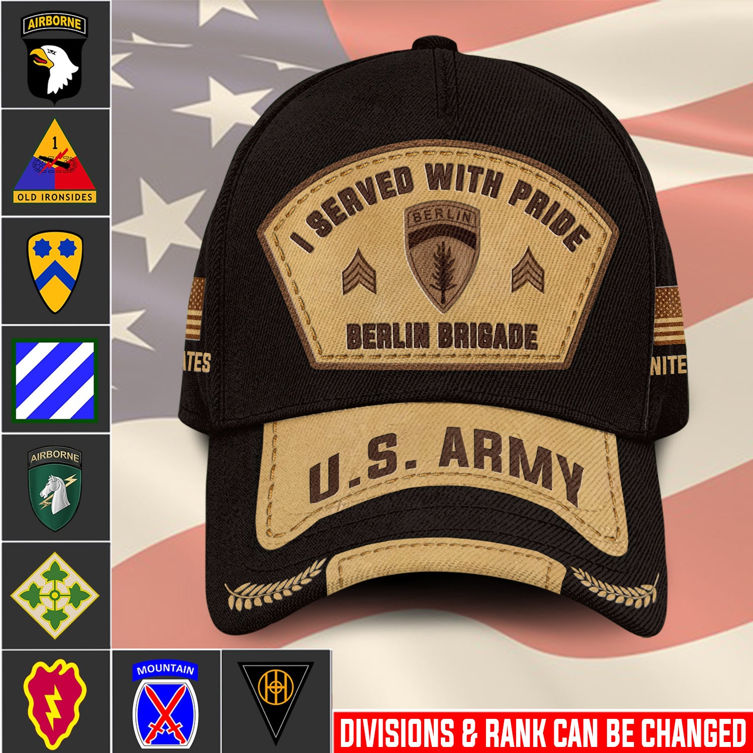 US Military – Army Division All Over Print Cap – Amazing Customize