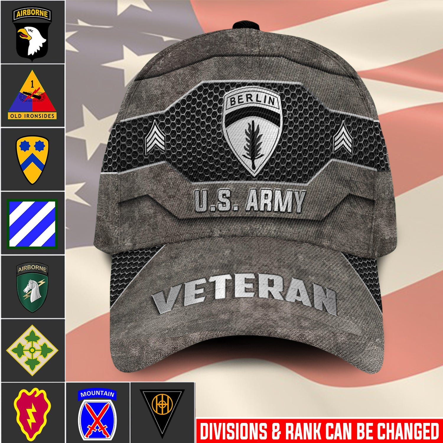 US Military – Army Division All Over Print Cap – Amazing Customize