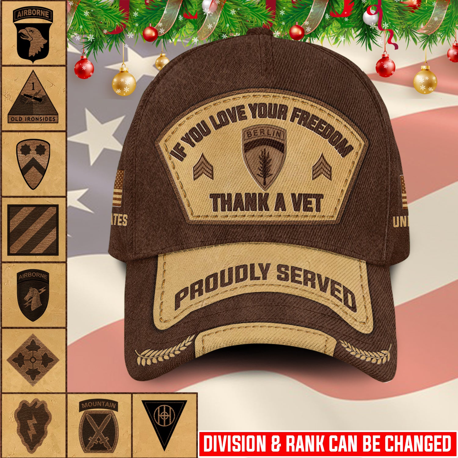 US Military – Army Division All Over Print Cap – Amazing Customize