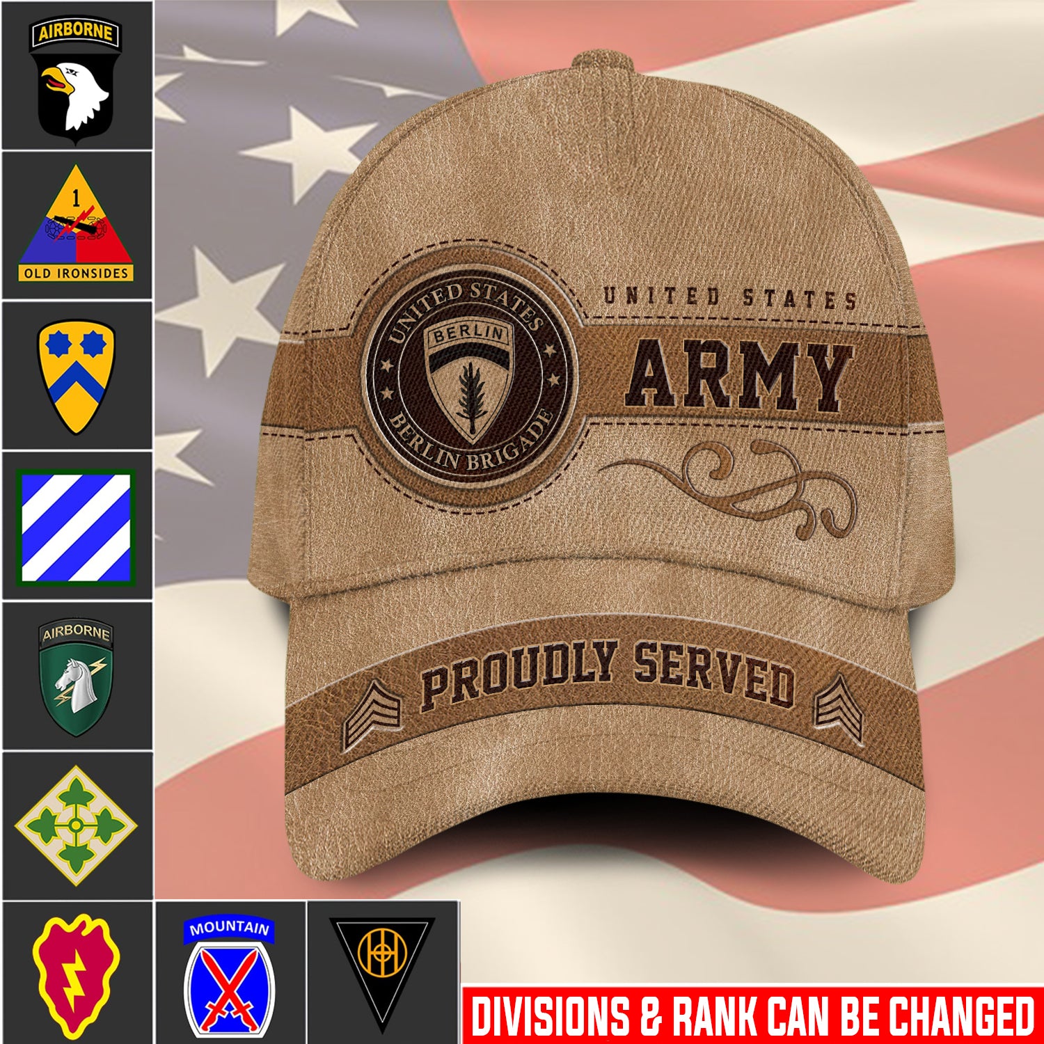 US Military – Army Division All Over Print Cap – Amazing Customize