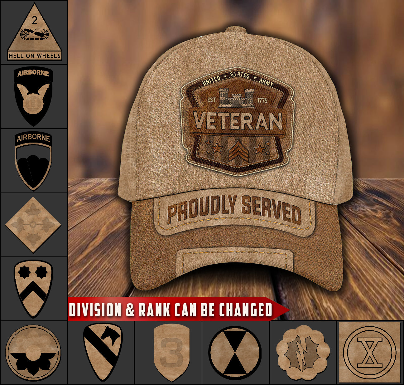 US Military – Army Division All Over Print Cap – Amazing Customize