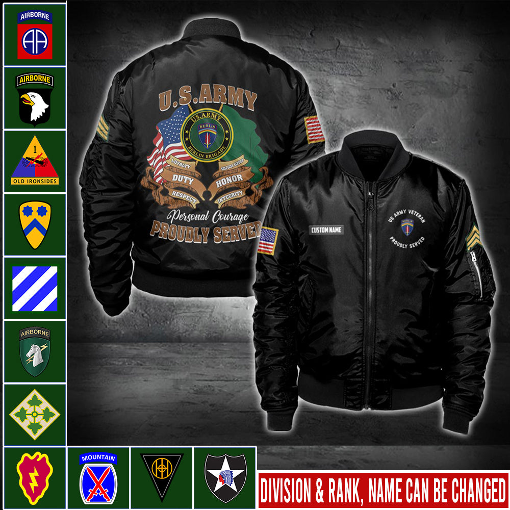 US Military – Army Division All Over Print Bomber Jacket – Amazing ...