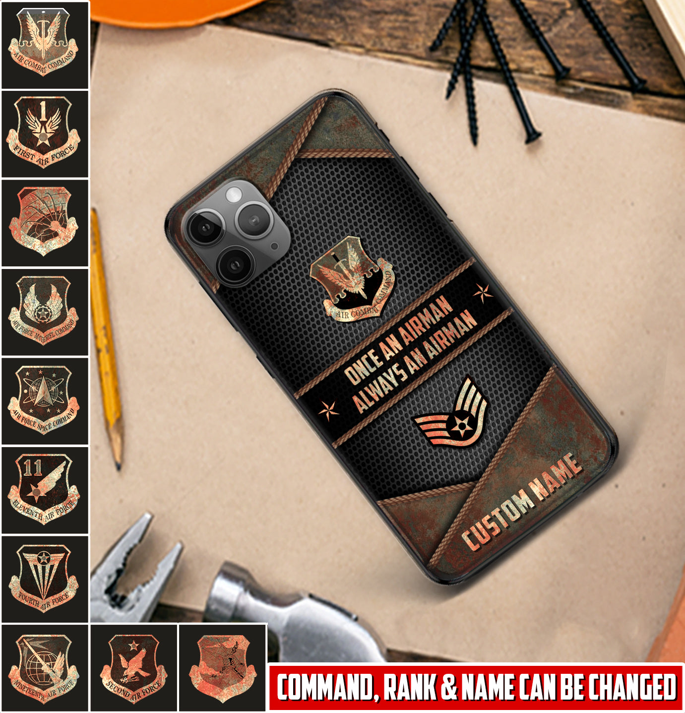 Personalized US Military - Air Force Command Phone Case Printed ...