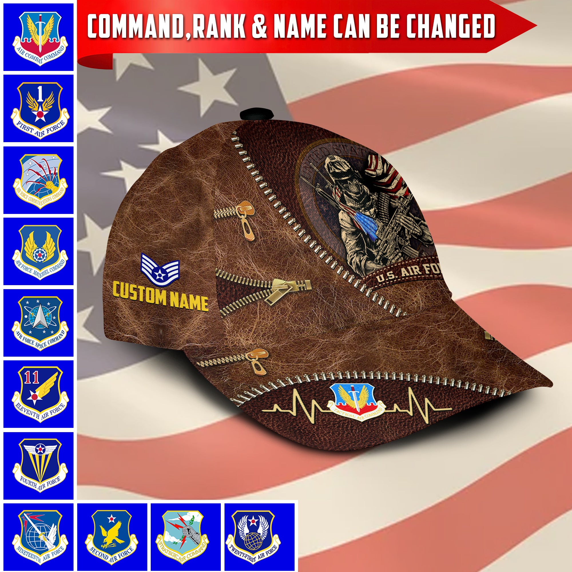 US Military – Air Force Command All Over Print Cap – Amazing Customize