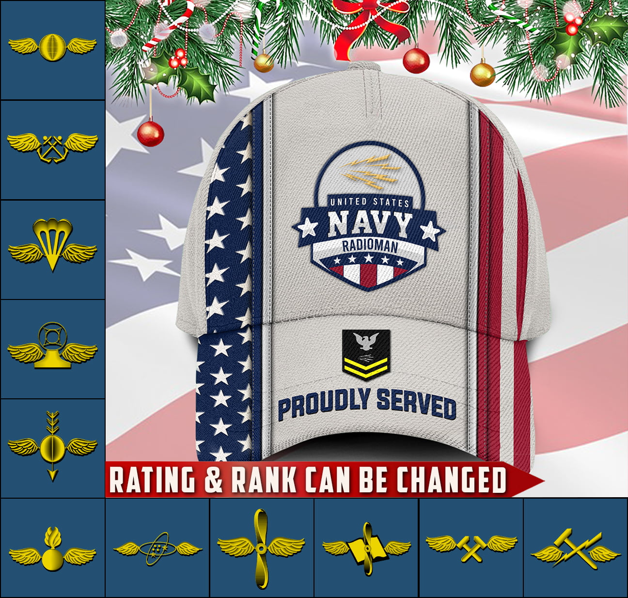 US Military – Navy Rating All Over Print Cap – Amazing Customize