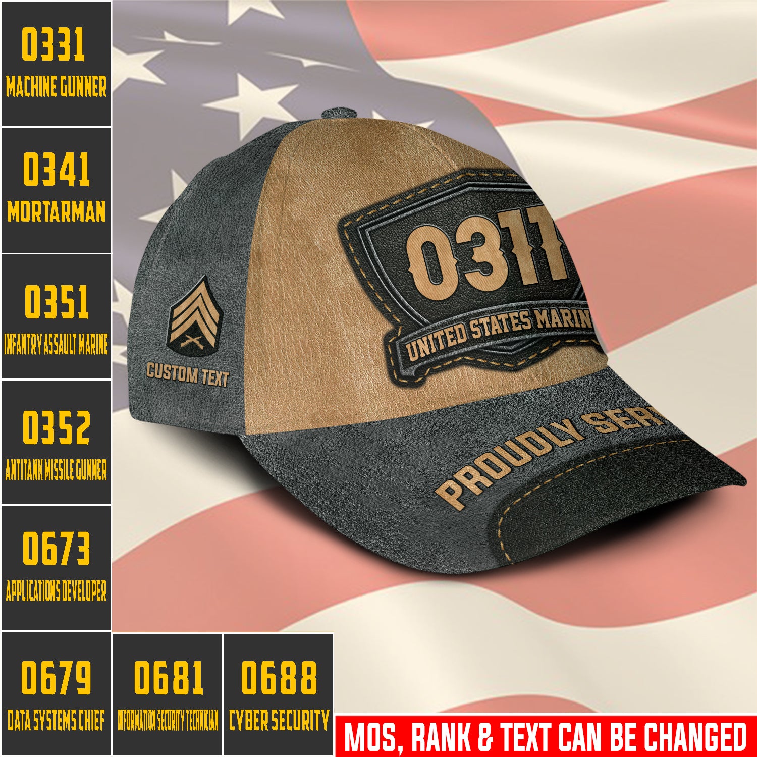US Military – Marine MOS All Over Print Cap – Amazing Customize